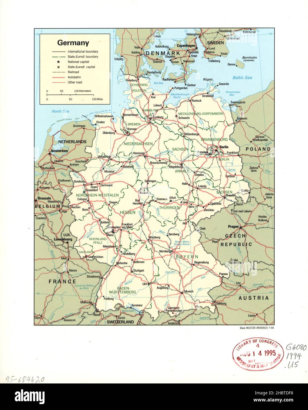 1994 germany map hi-res stock photography and images - Alamy