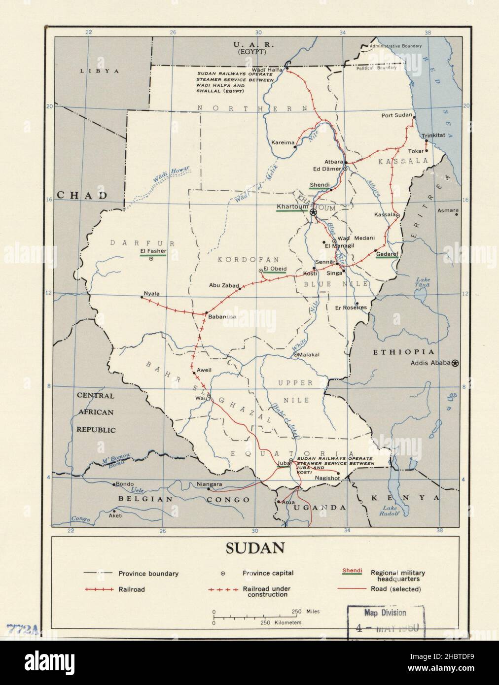 Sudan Detailed Political Map With Cities Roads And Rivers Vidiani