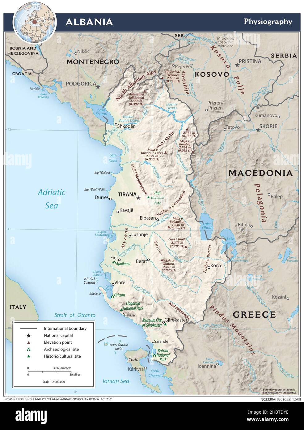 2008 albania map hi-res stock photography and images - Alamy
