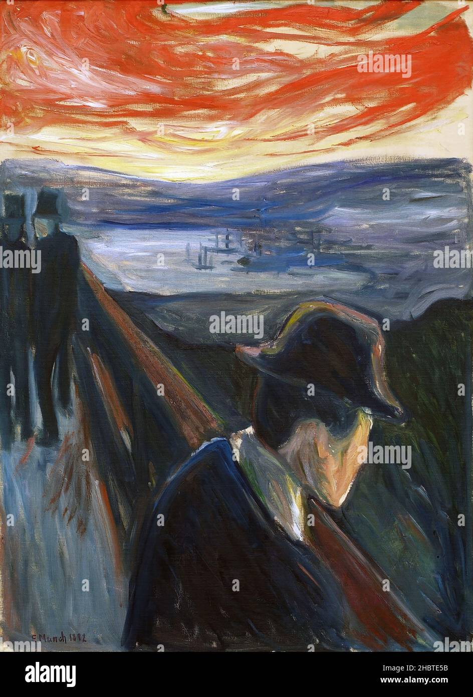 Despair - 1892 - Oil on canvas 92 x 67 cm - Munch Edvard Stock Photo ...