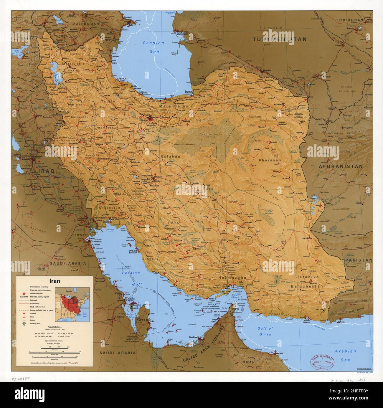 1996 map of iran hi-res stock photography and images - Alamy
