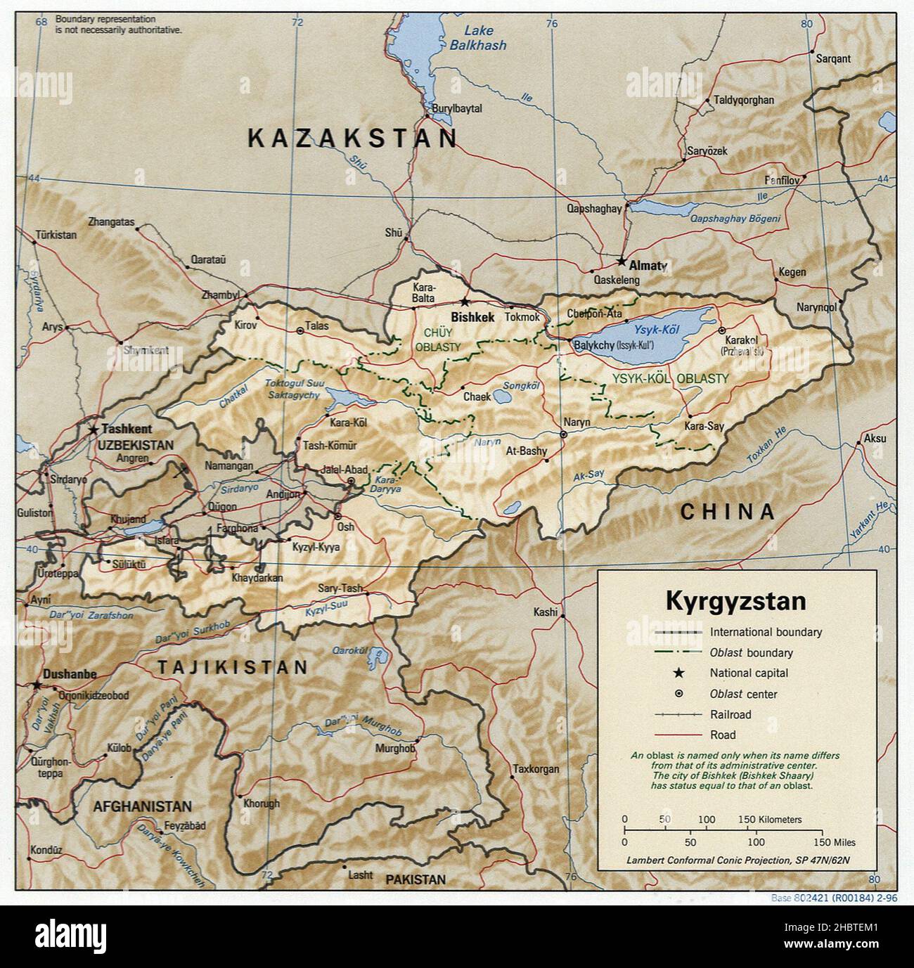 1996 kyrgyzstan map hi-res stock photography and images - Alamy