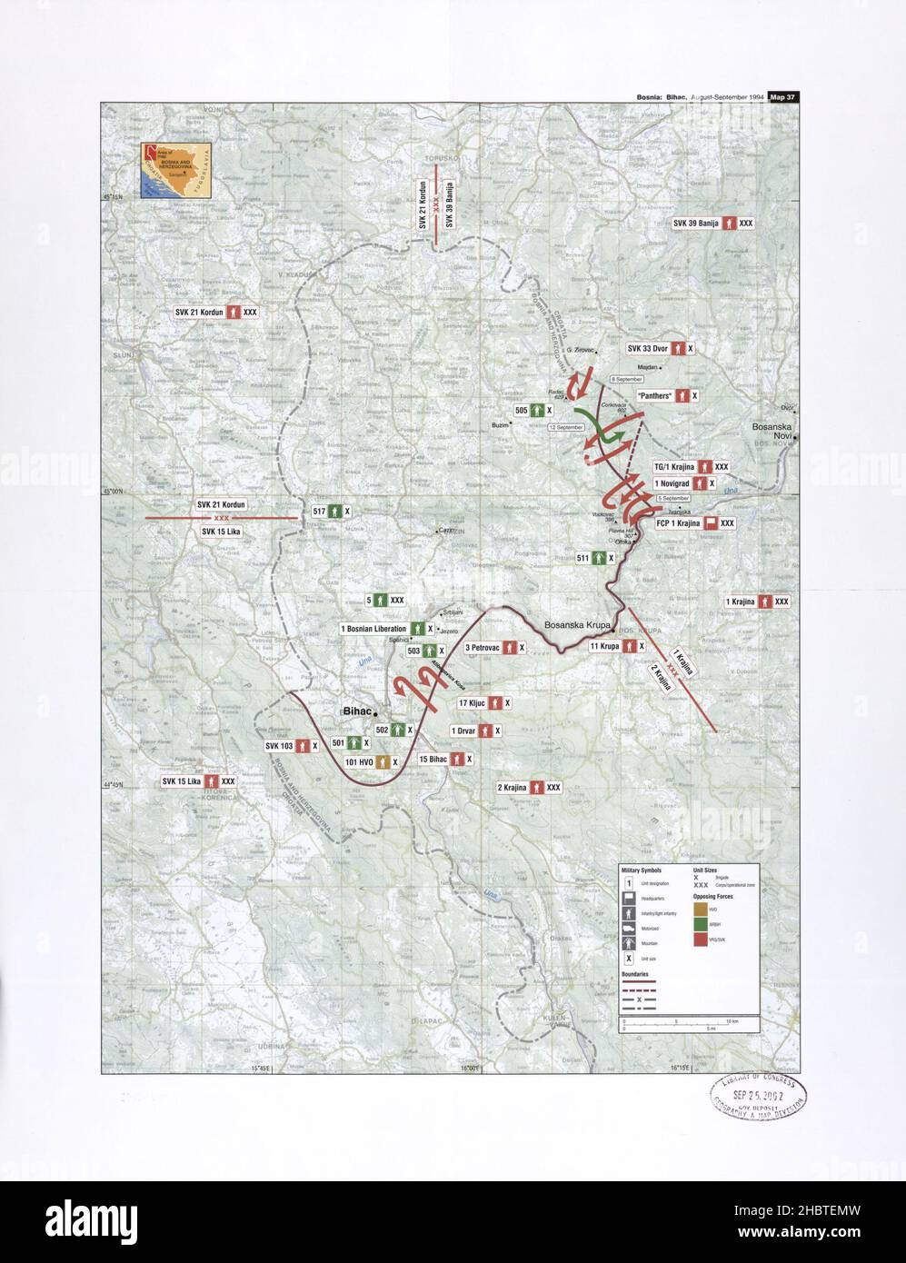 Bihac bosnia military map hi-res stock photography and images - Alamy