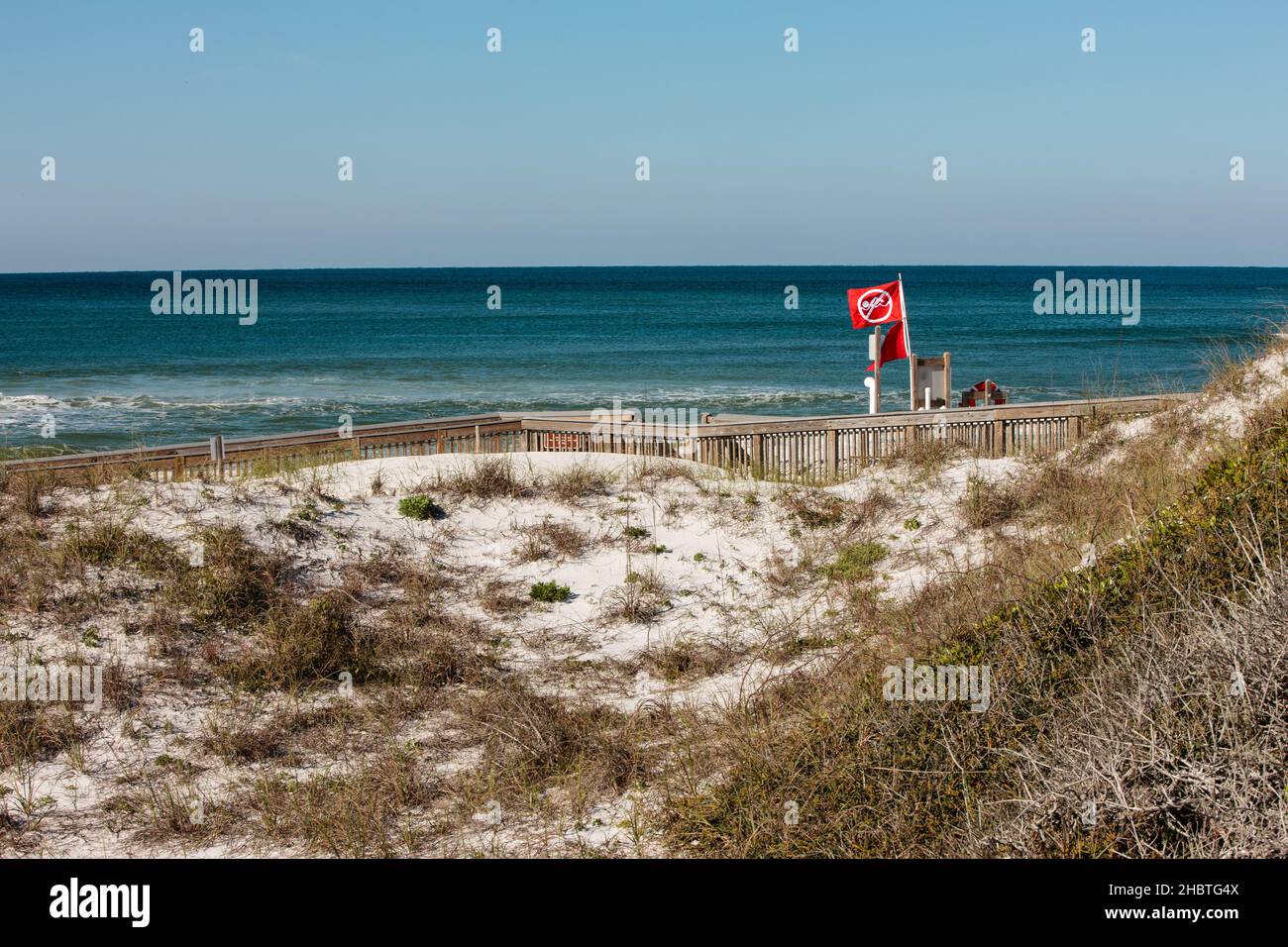 Florida beach warning flag sign hi-res stock photography and images - Alamy