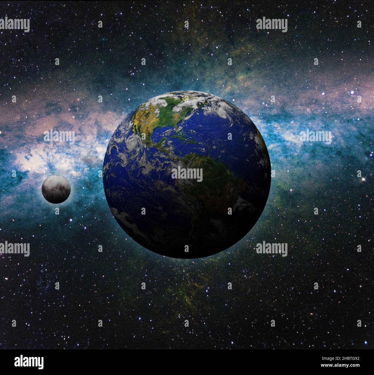 The World Globe from Space in a star field , Elements of this image ...