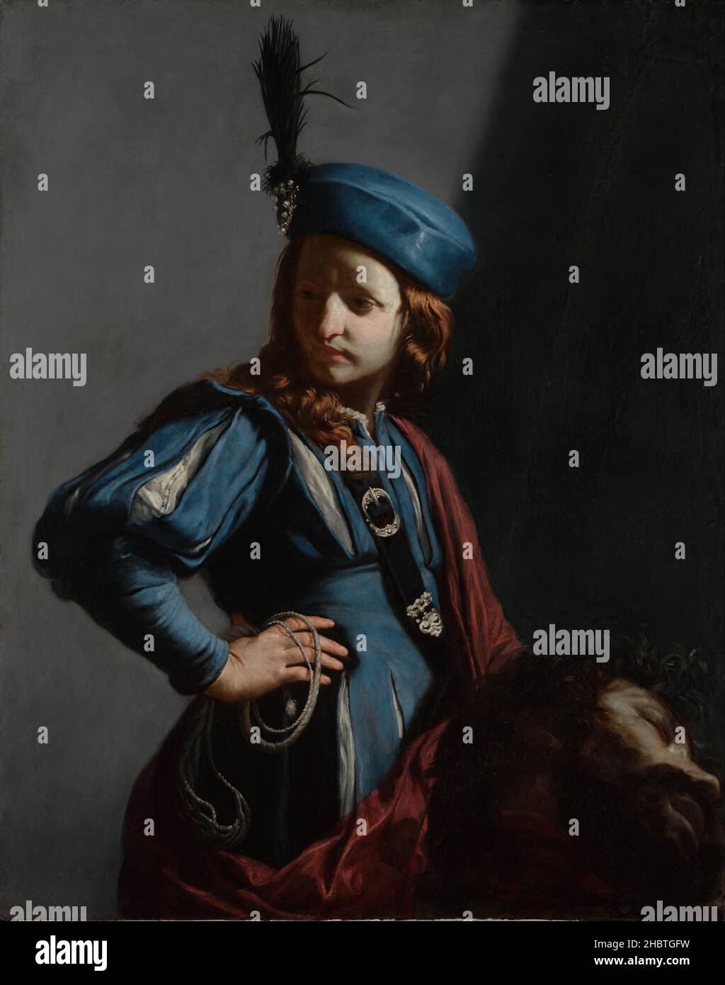 Guido Cagnacci (Italian) - David with the Head of Goliath Stock Photo ...