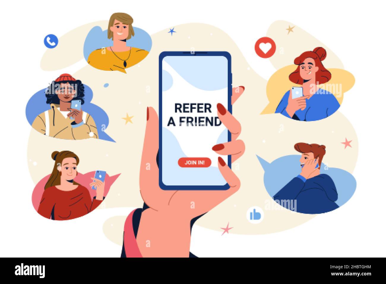 Refer friends hi-res stock photography and images - Alamy