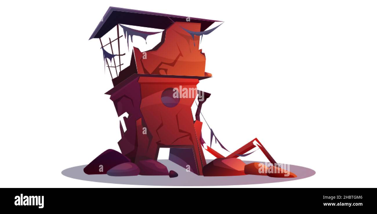 Derelict stone wall Cut Out Stock Images & Pictures - Alamy