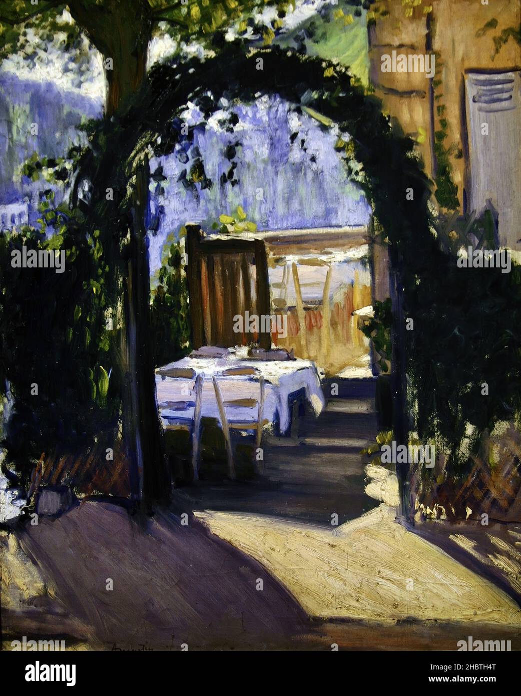 Il pergolato - 1886c. - Oil on canvas no info - Anquetin Louis Stock ...