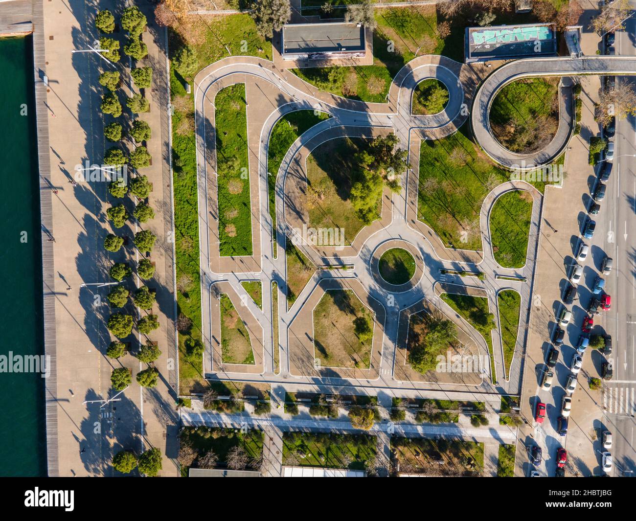 Aerial view of Nea Paralia area in Thessaloniki, Greece Stock Photo - Alamy