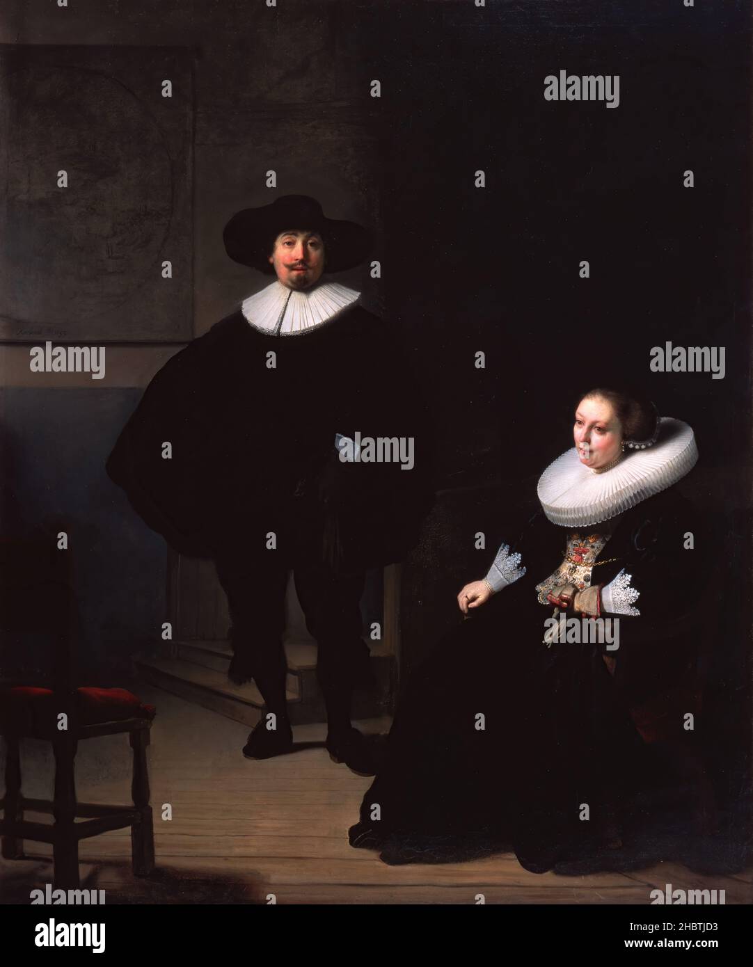 Rembrandt a lady and gentleman in black hi-res stock photography and ...