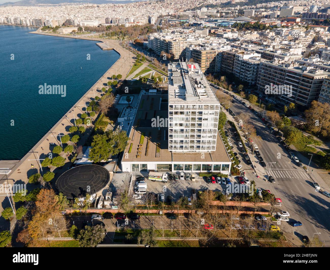 Aerial view of Nea Paralia area in Thessaloniki, Greece Stock Photo - Alamy