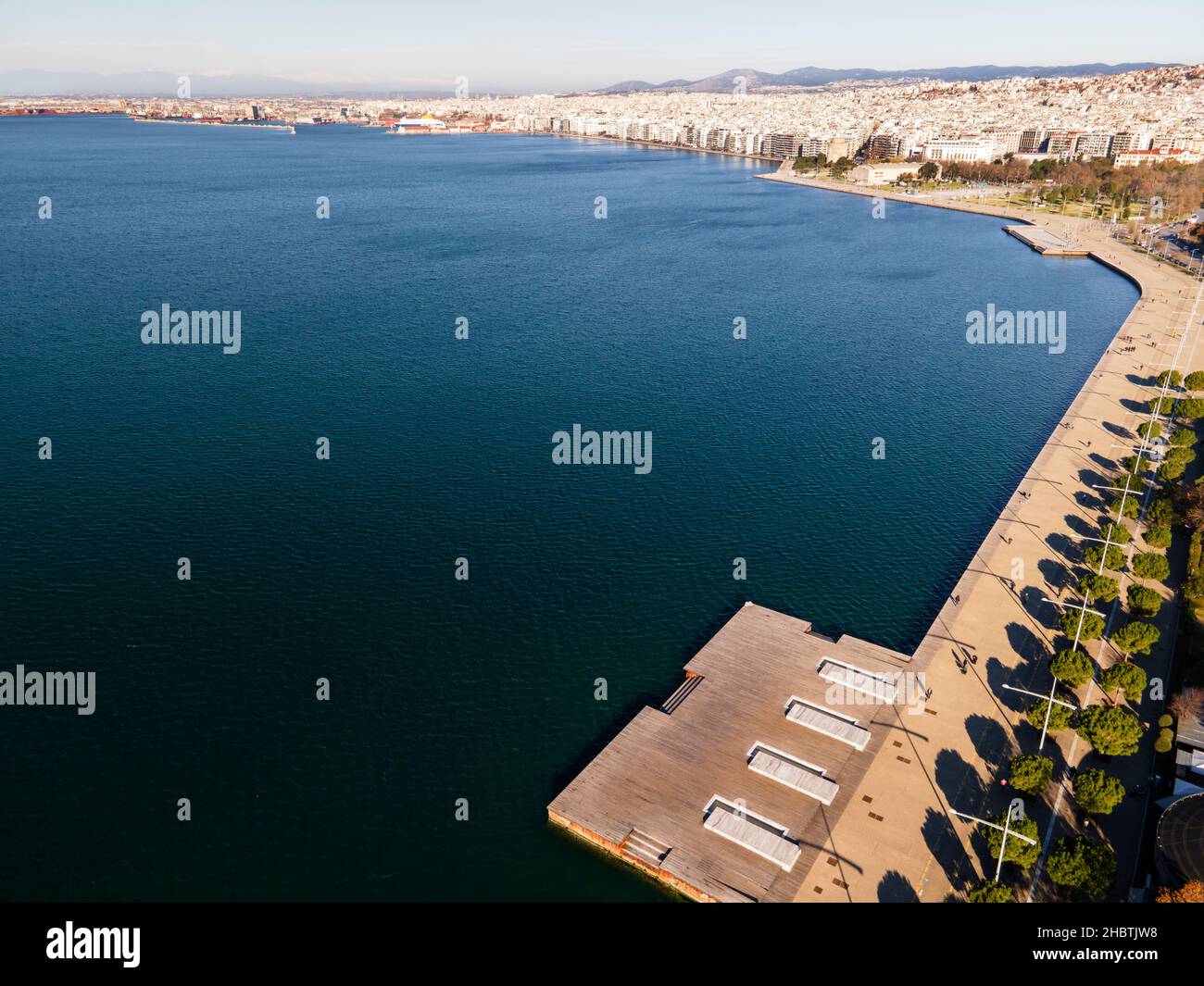 Aerial view of Nea Paralia area in Thessaloniki, Greece Stock Photo - Alamy