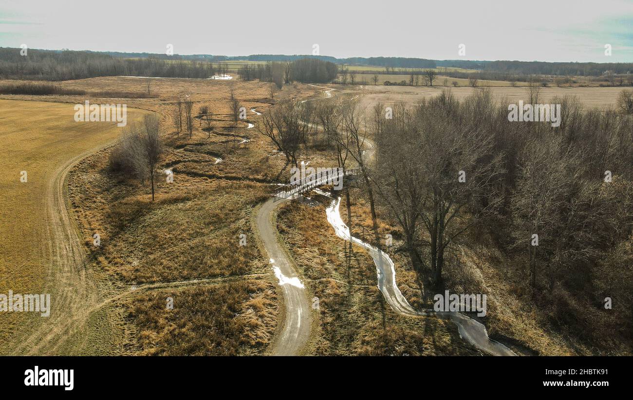 Stream water bridge next hi-res stock photography and images - Alamy