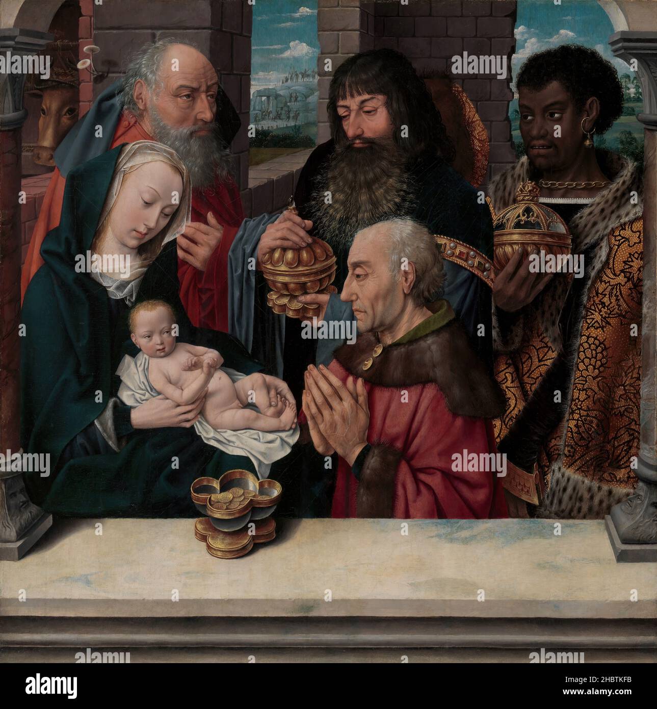 - copy after - The Adoration of the Magi - no date - oil on wood 74 x ...