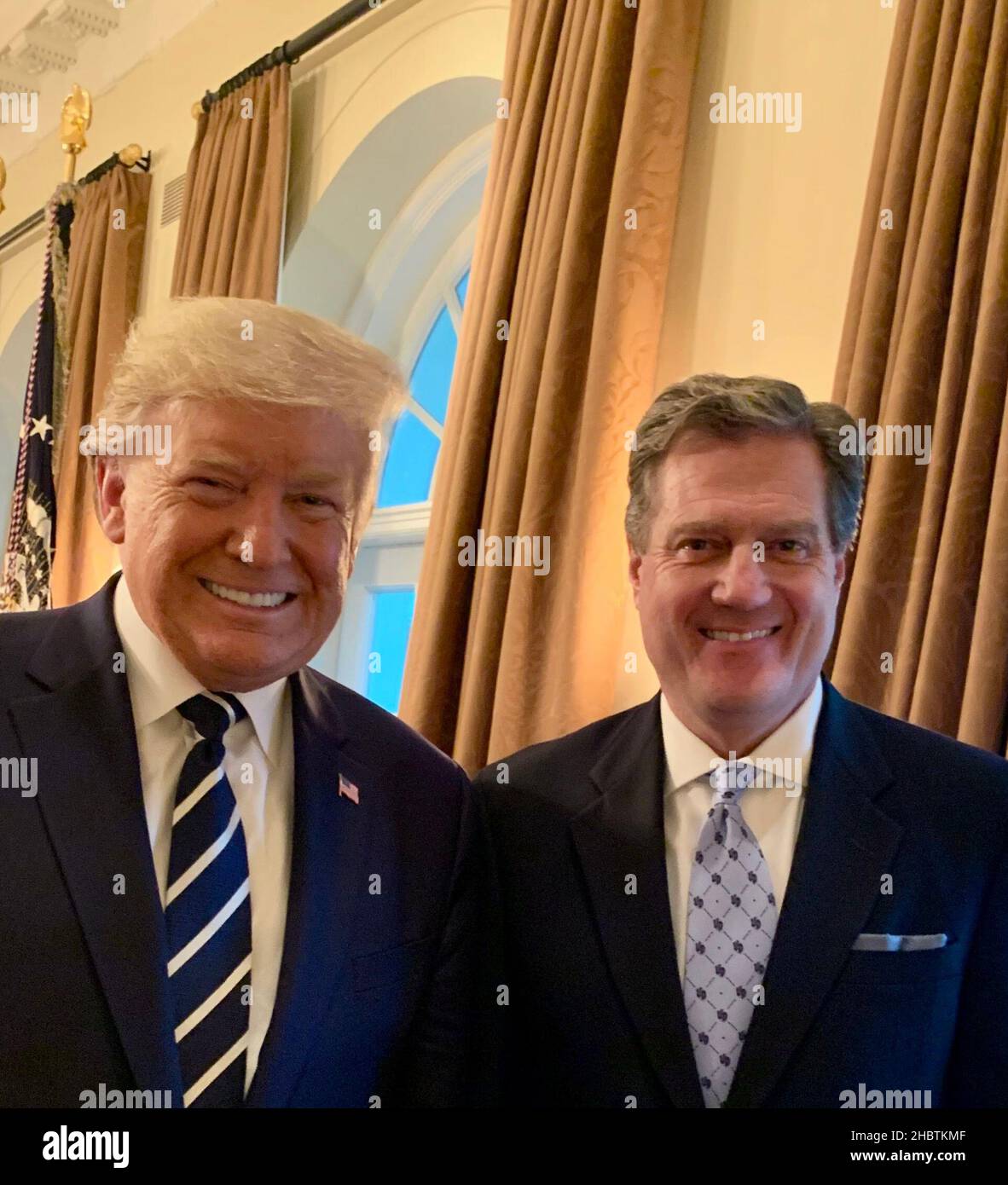 President Donald Trump and Congressman Mike Turner ca. 3 March 2020 ...