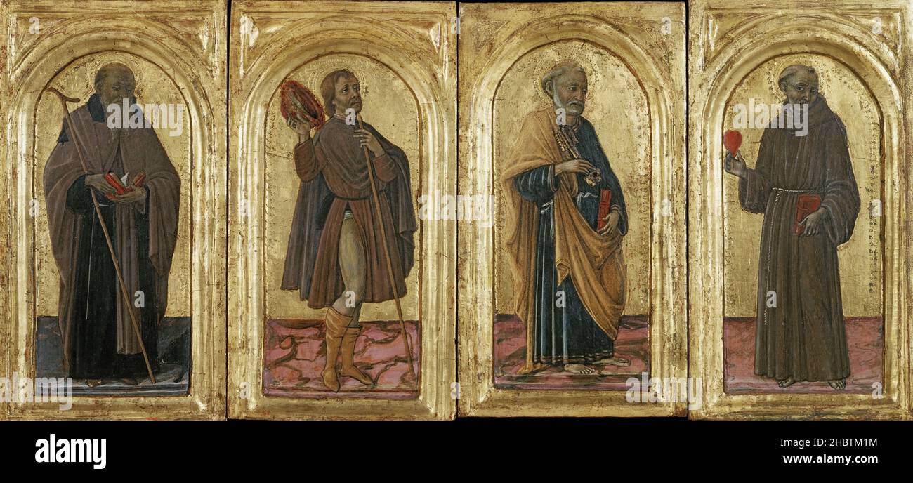 Cozzarelli Guidoccio - Columbia - Columbia Museum of Art - Four Saints (Anthony Abbott, Roch ...