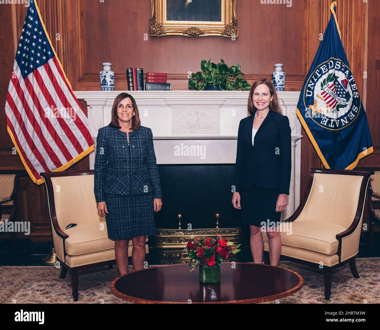 Senator Martha McSally and Amy Coney Barrett ca. 21 October 2020 Stock ...