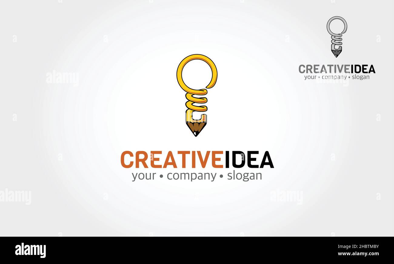 Creative Idea vector logo template. An illustration of pencil idea ...