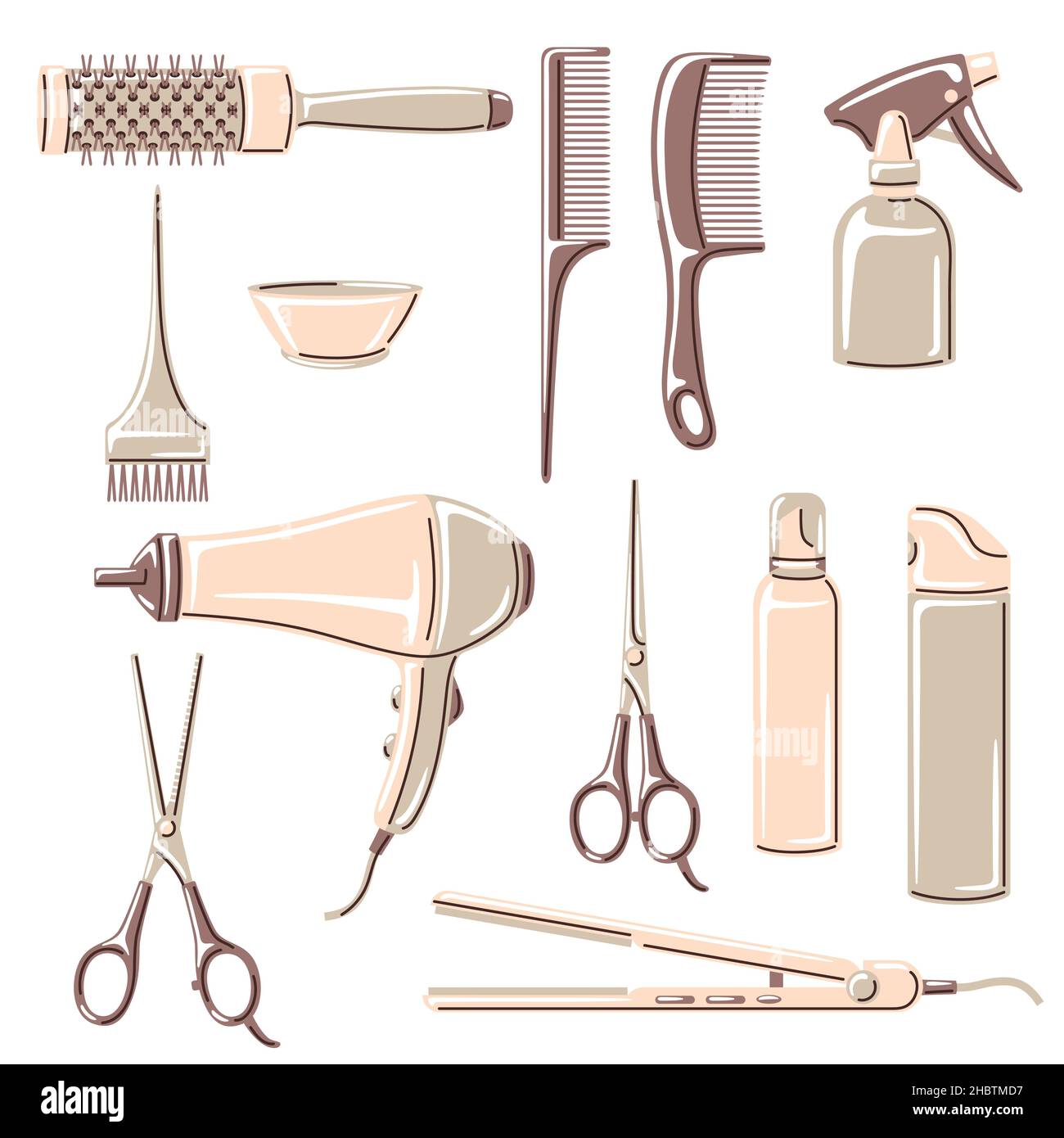 Haircare items Cut Out Stock Images & Pictures - Alamy