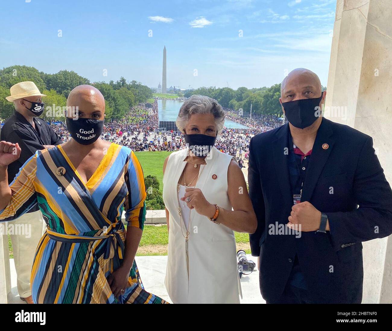 Congresswoman Ayanna Pressley, Congresswoman Joyce Beatty and Andre ...
