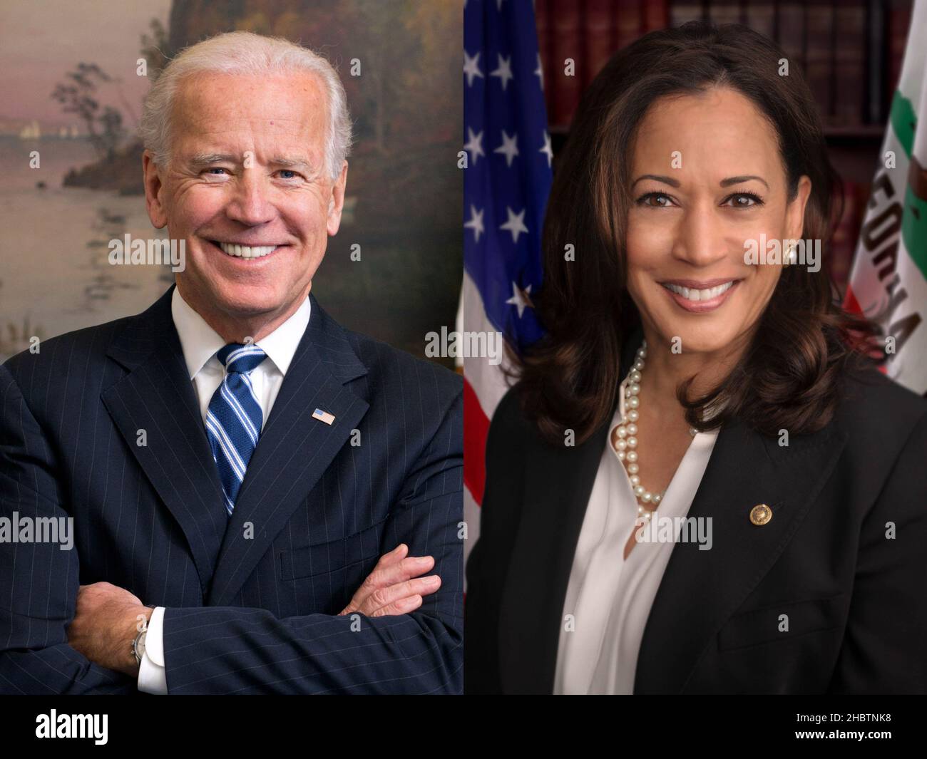 Collage of Joe Biden and Kamala Harris ca. 7 November 2020 Stock Photo ...