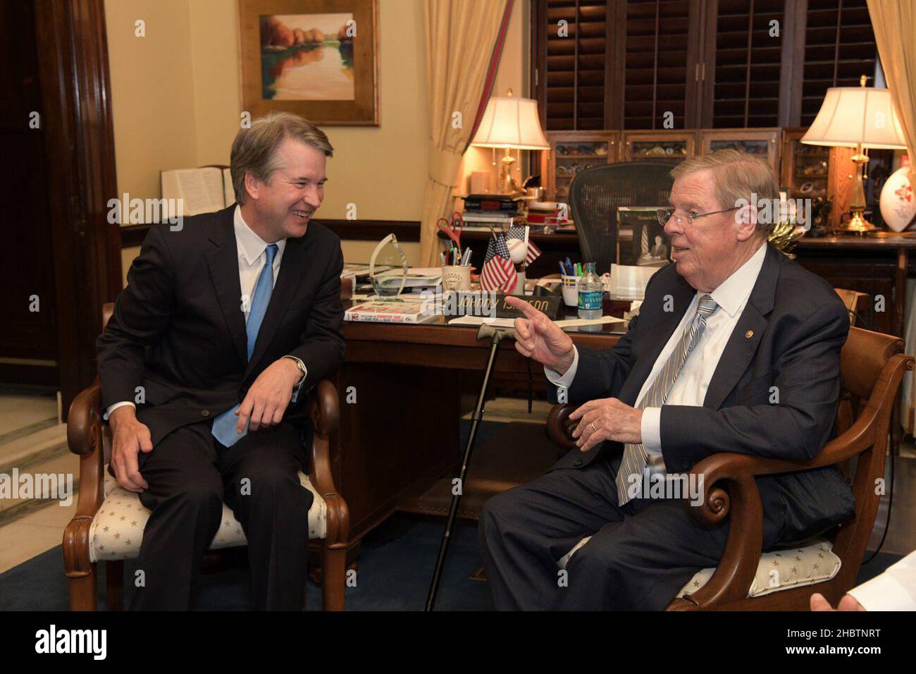 Brett Kavanaugh and Senator Johnny Isakson meeting ca. 17 July 2018 ...