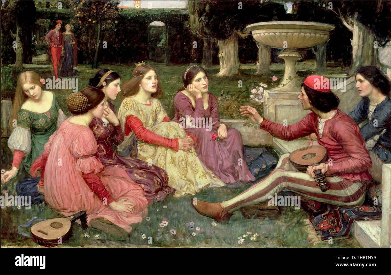 A Tale from the Decameron - 1916 - oil on canvas 101 x 159 cm ...