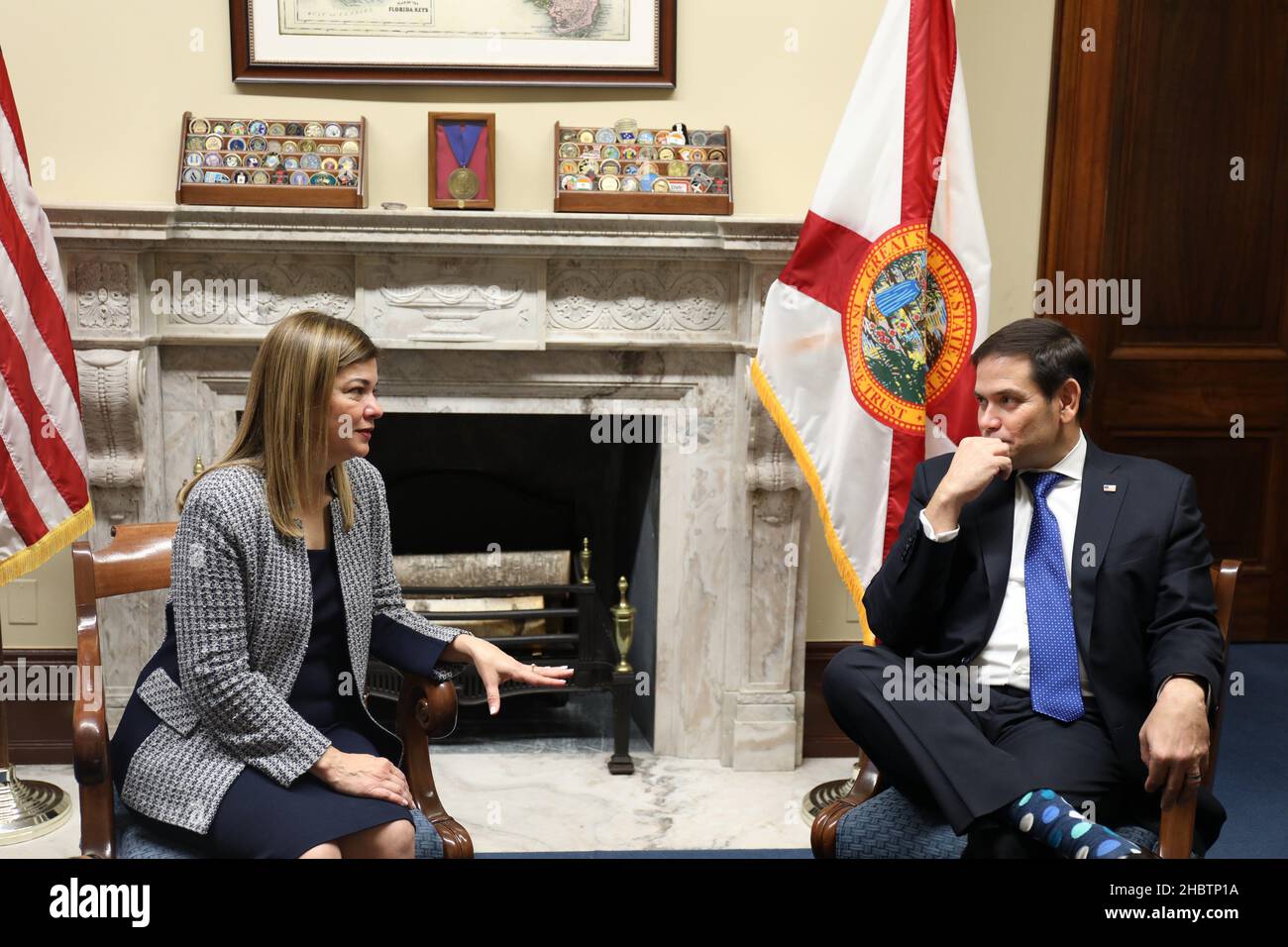 Marco Rubio and Judge Barbara Lagoa ca. 16 October 2019 Stock Photo - Alamy