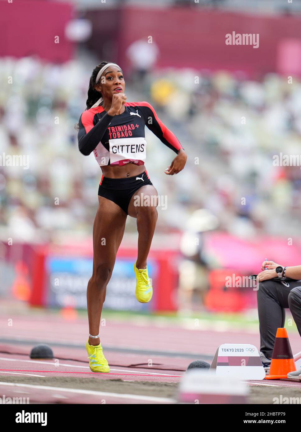 Tyra Gittens participating in the Tokyo 2020 Olympic Games in the long jump discipline Stock ...