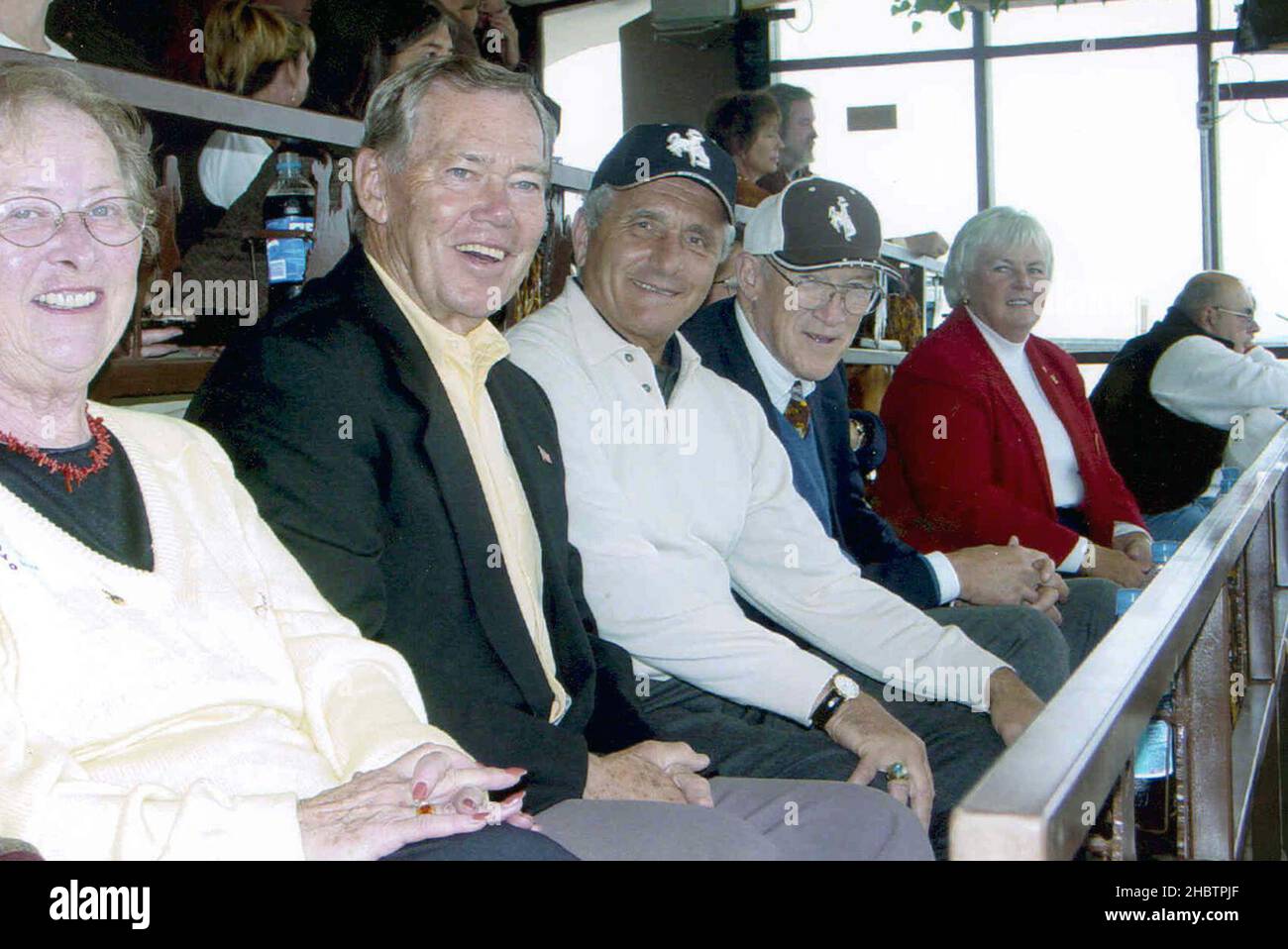 Senator Craig Thomas at War Memorial Stadium for veteran's memorial ...