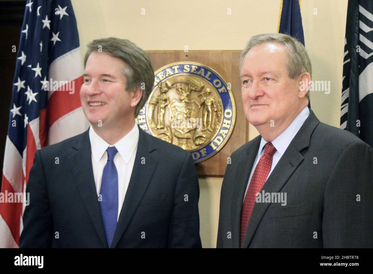 Senator Mike Crapo and Brett Kavanaugh ca. 11 July 2018 Stock Photo - Alamy