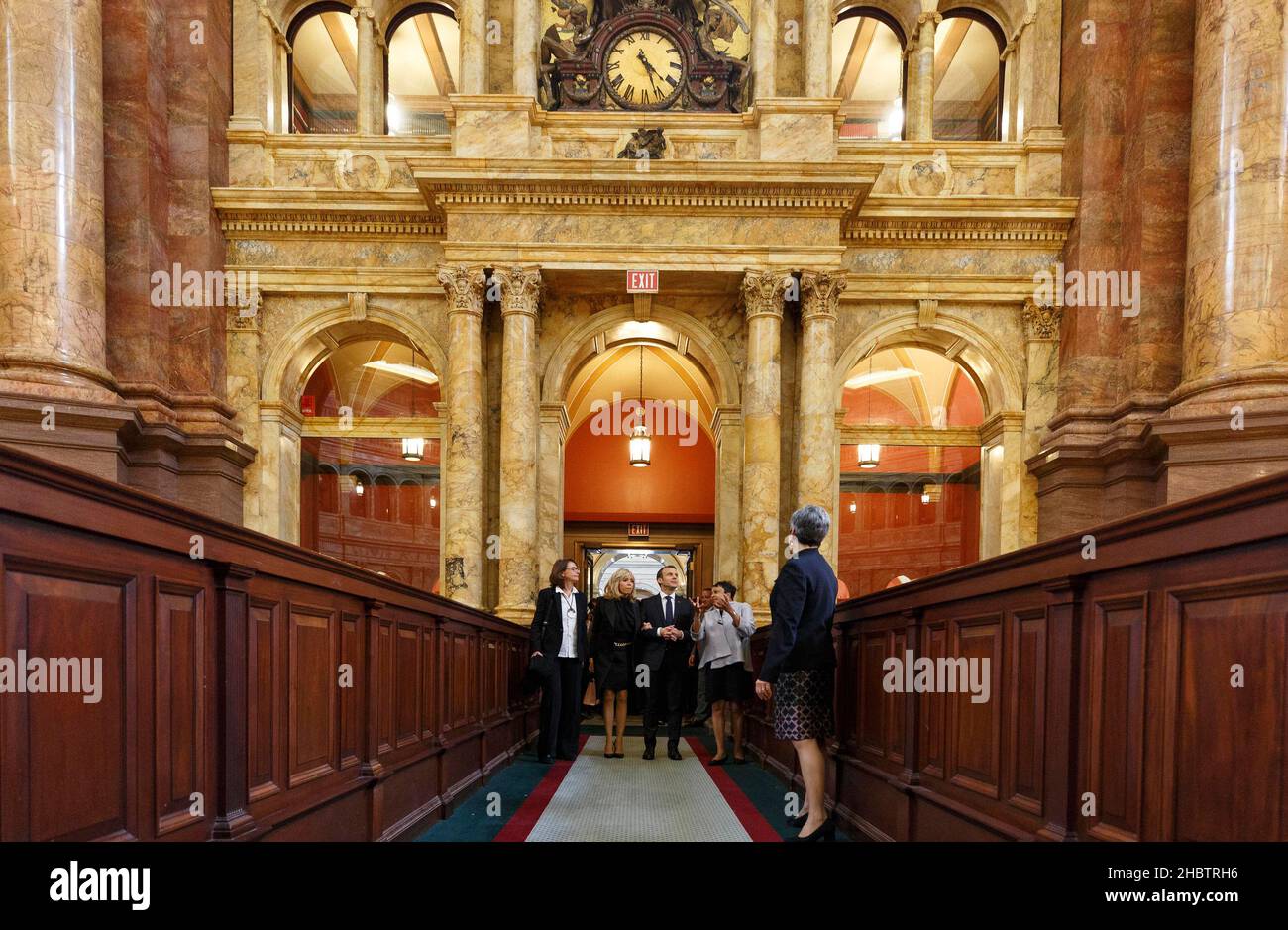 Macron visiting library of congress hi-res stock photography and images ...