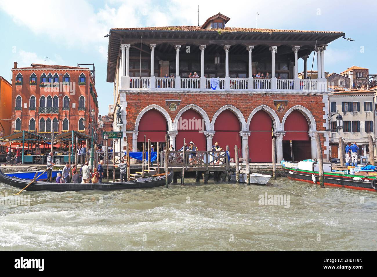 VENICE, ITALY - MAY 18, 2018: This is the building of the covered fish ...