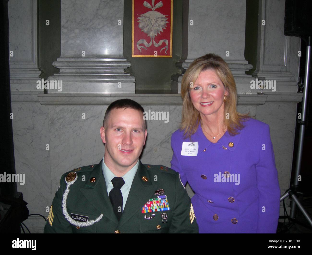 Marsha Blackburn and her guest for the President's State of the Union ...