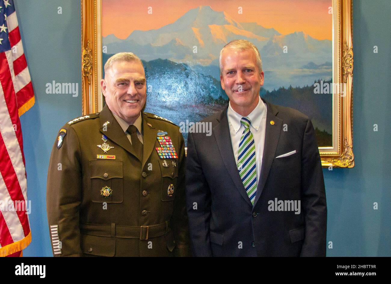 General Mark Milley and Senator Dan Sullivan ca. 25 July 2019 Stock ...