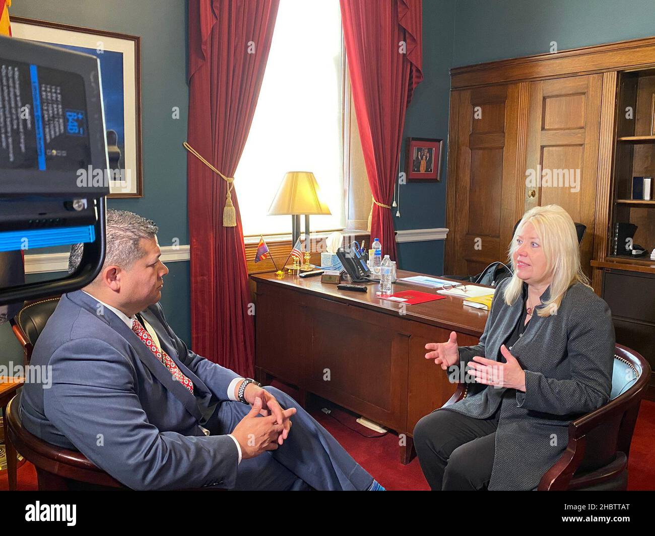 Interview with Congresswoman Debbie Lesko ca. 13 March 2020 Stock Photo ...