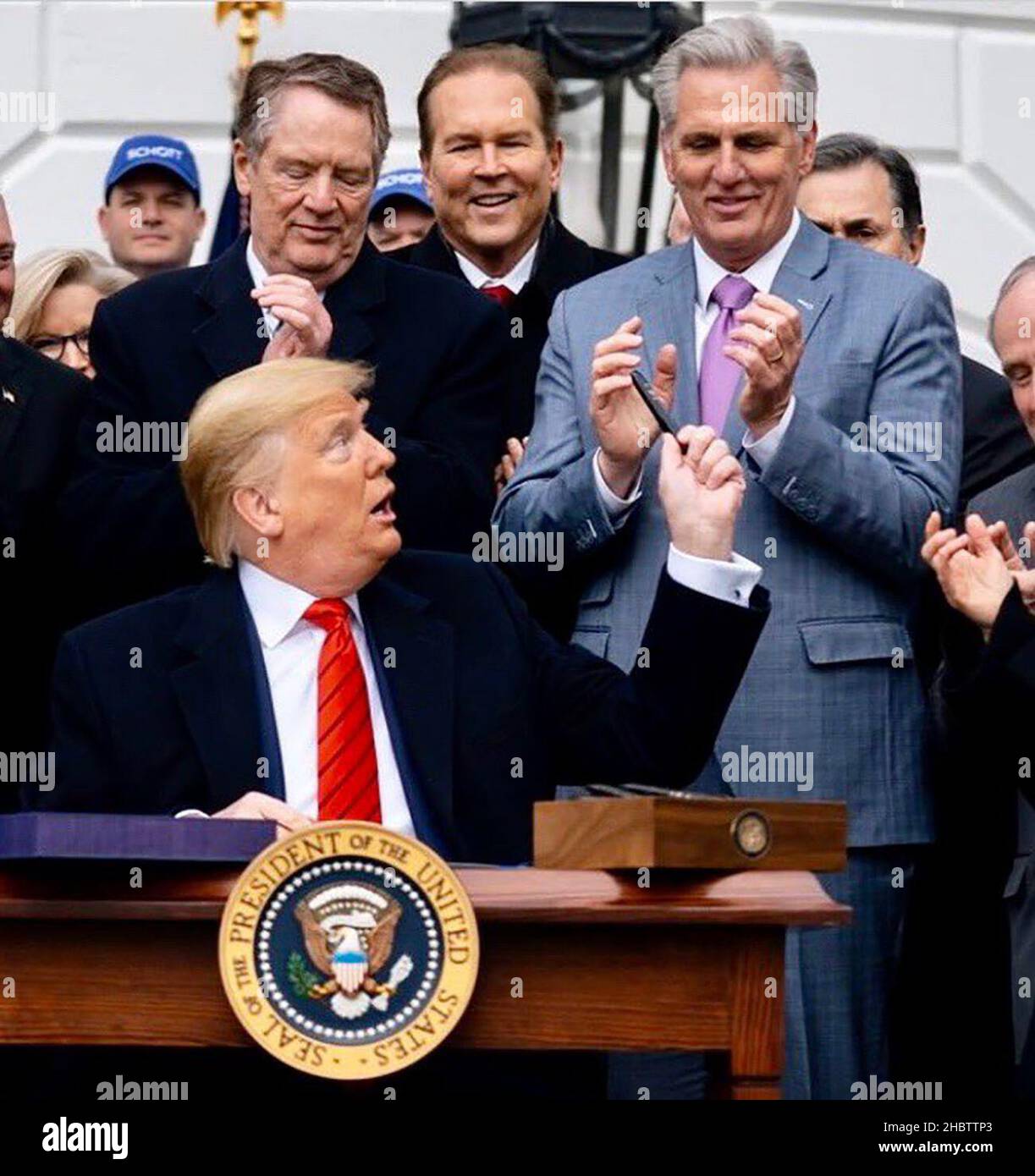 Signing Ceremony for the USMCA ca. 29 January 2020 Stock Photo - Alamy