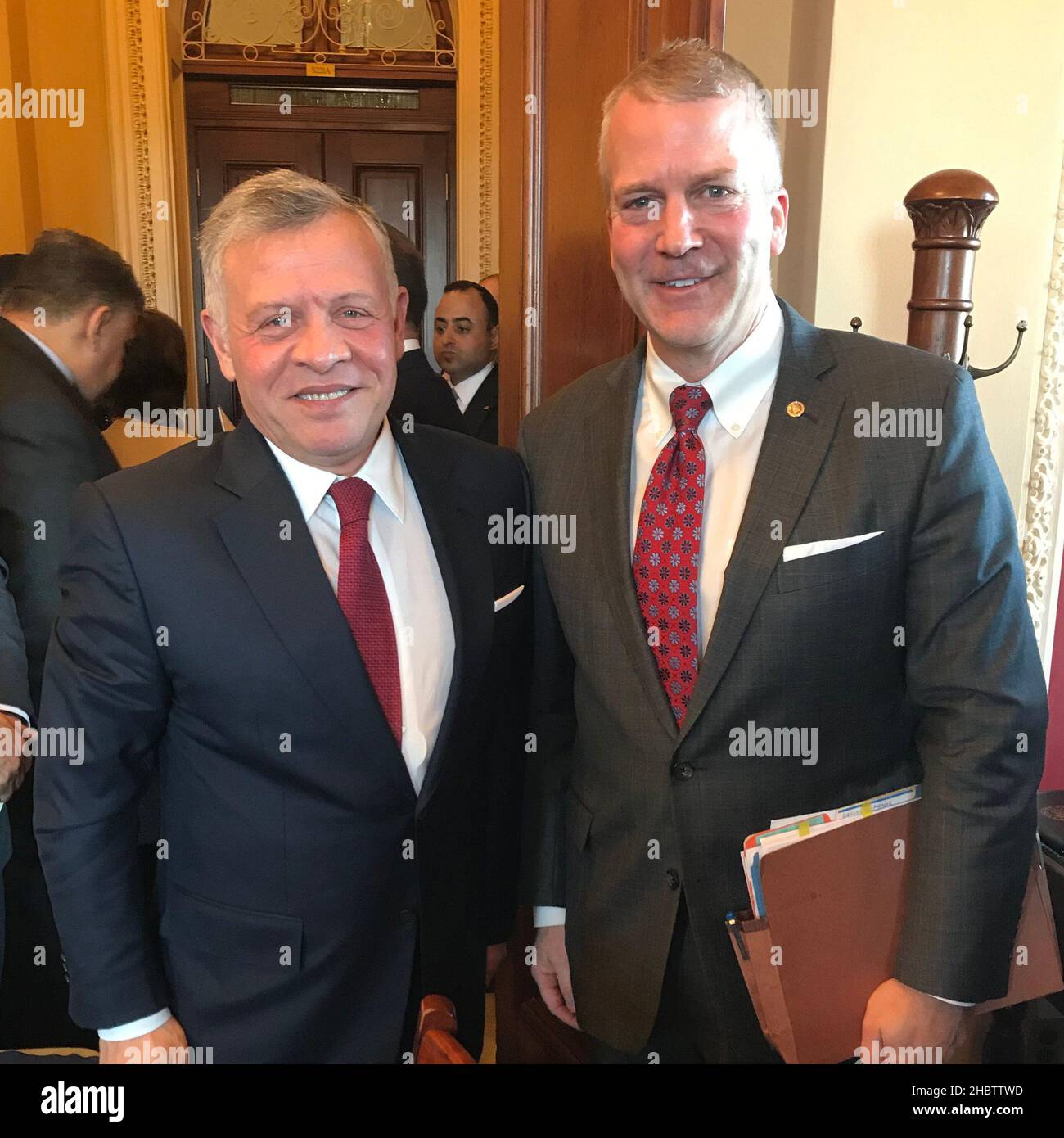 King Abdullah II with Senator Dan Sullivan ca. 12 March 2019 Stock ...
