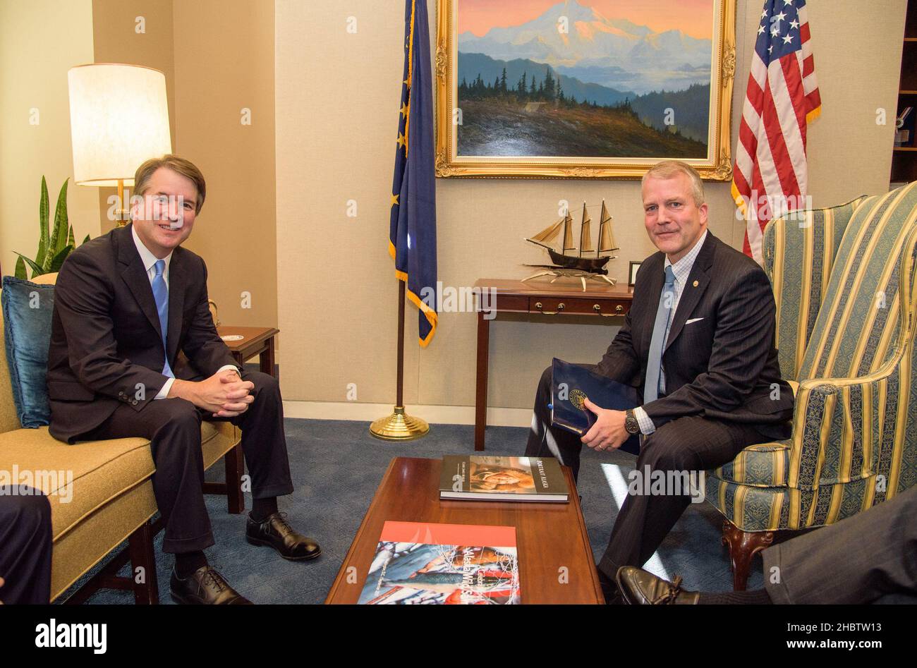 Brett Kavanaugh and Senator Dan Sullivan ca. 12 July 2018 Stock Photo ...
