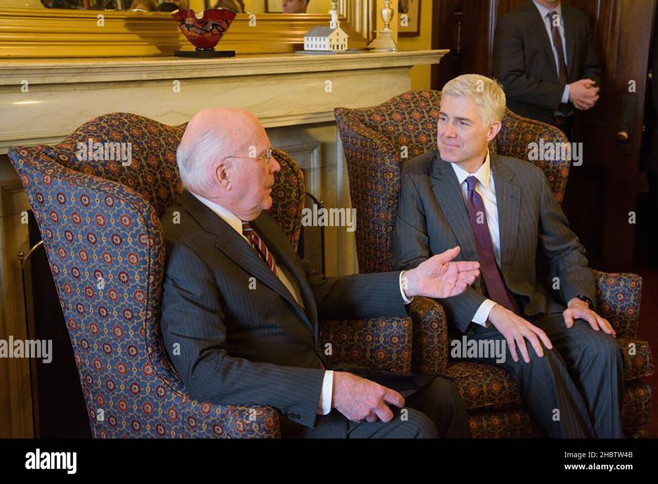 Senator Pat Leahy meeting with Supreme Court Nominee Judge Neil Gorsuch ...