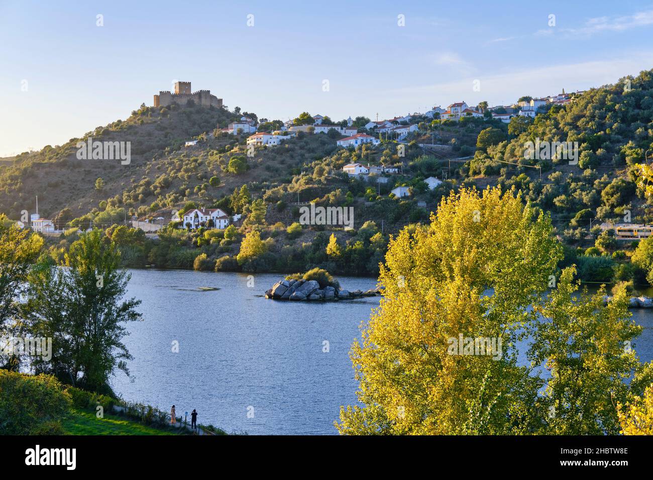The 13th century castle of the fortified medieval village of Belver ...