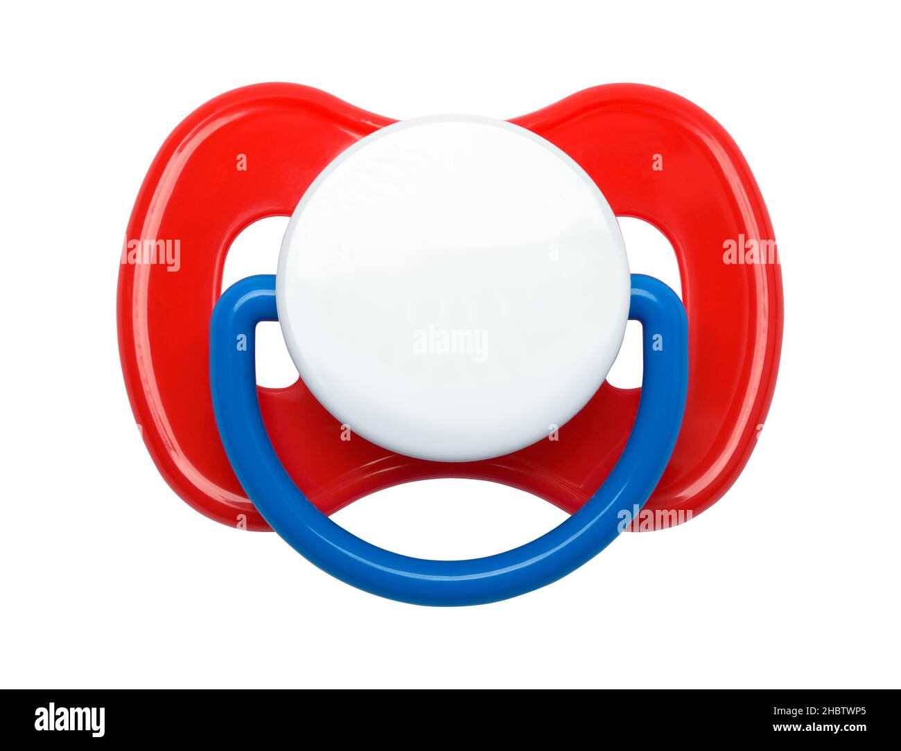 Baby Pacifier Front View Cut Out on White Stock Photo - Alamy