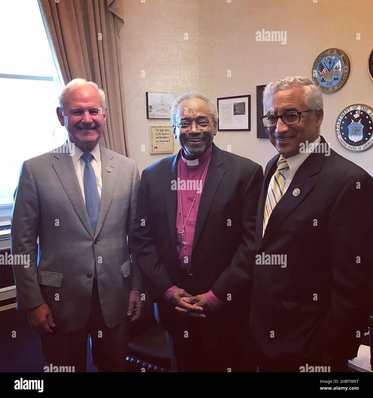 Congressman Bradley Byrne with Bishop Michael Curry ca. 24 May 2018 ...