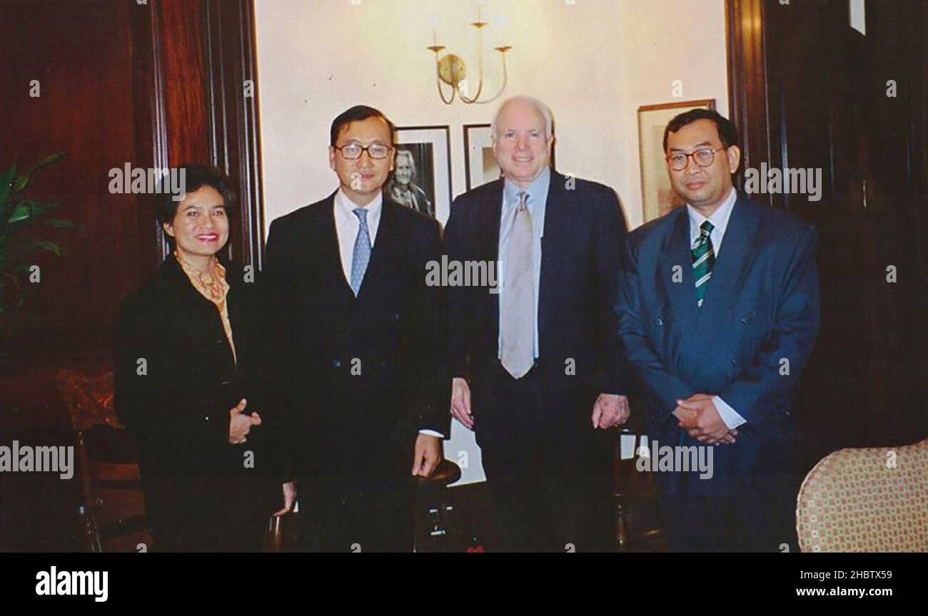 A photo from senator John McCain to Cambodian opposition leader Sam ...