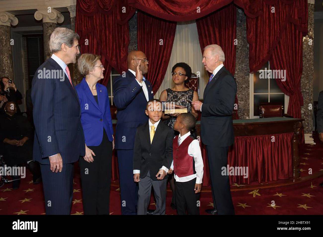 Senator William Mo Cowan being sworn in as a United States Senator for ...
