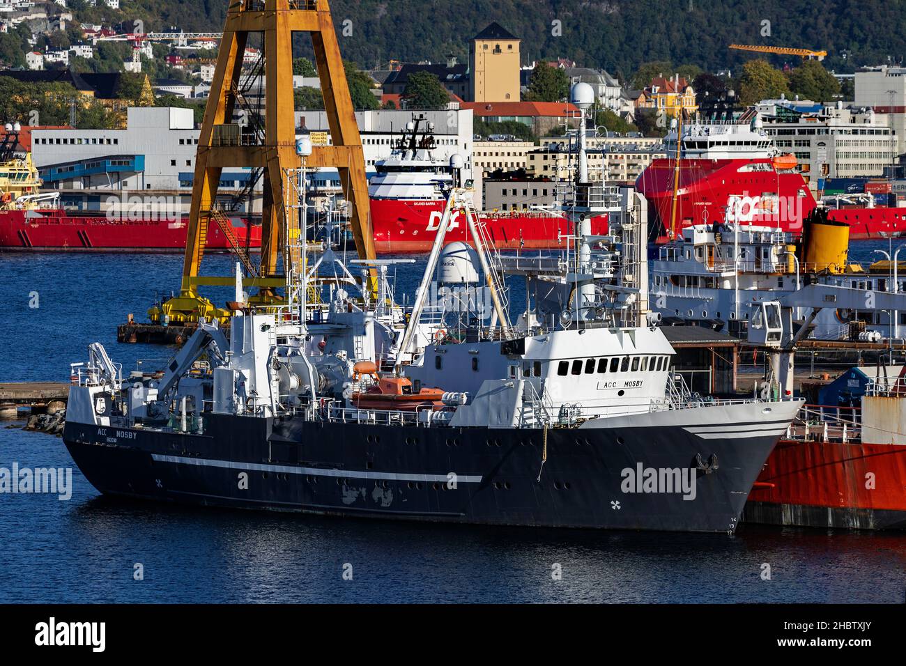 Fishing vessel / stern trawler and ocean research vessel Acc Mosby at ...