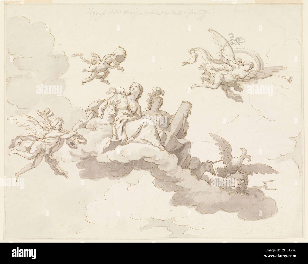 Francesco Manno - Design for a Painted Ceiling- Triumph of Meekness and ...