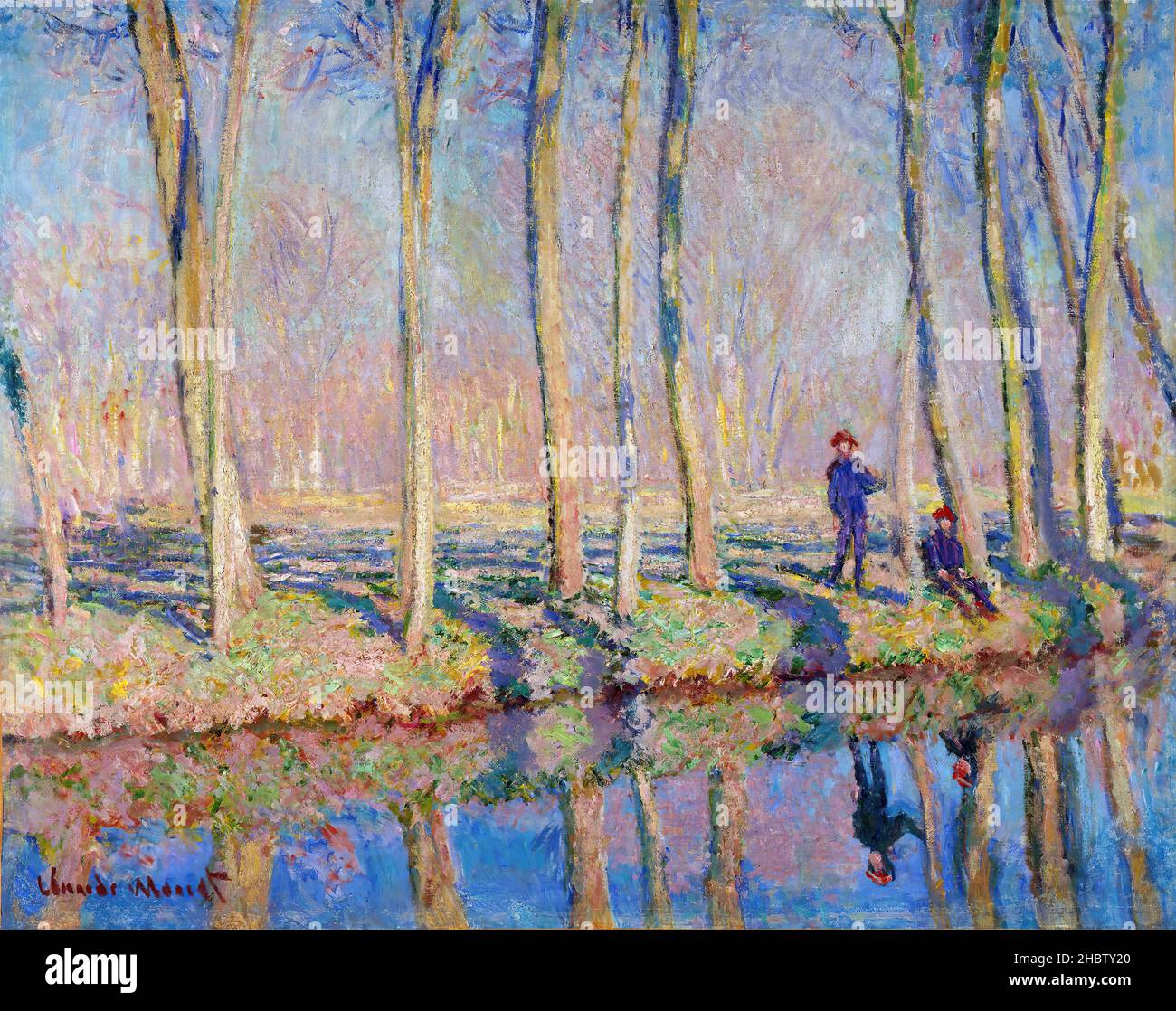 Jean-Pierre Hoschedé and Michel Monet on the Banks of the Epte - 1887 ...