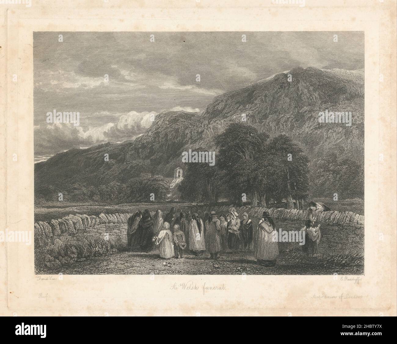 Edward Radclyffe - A Welsh Funeral Stock Photo - Alamy